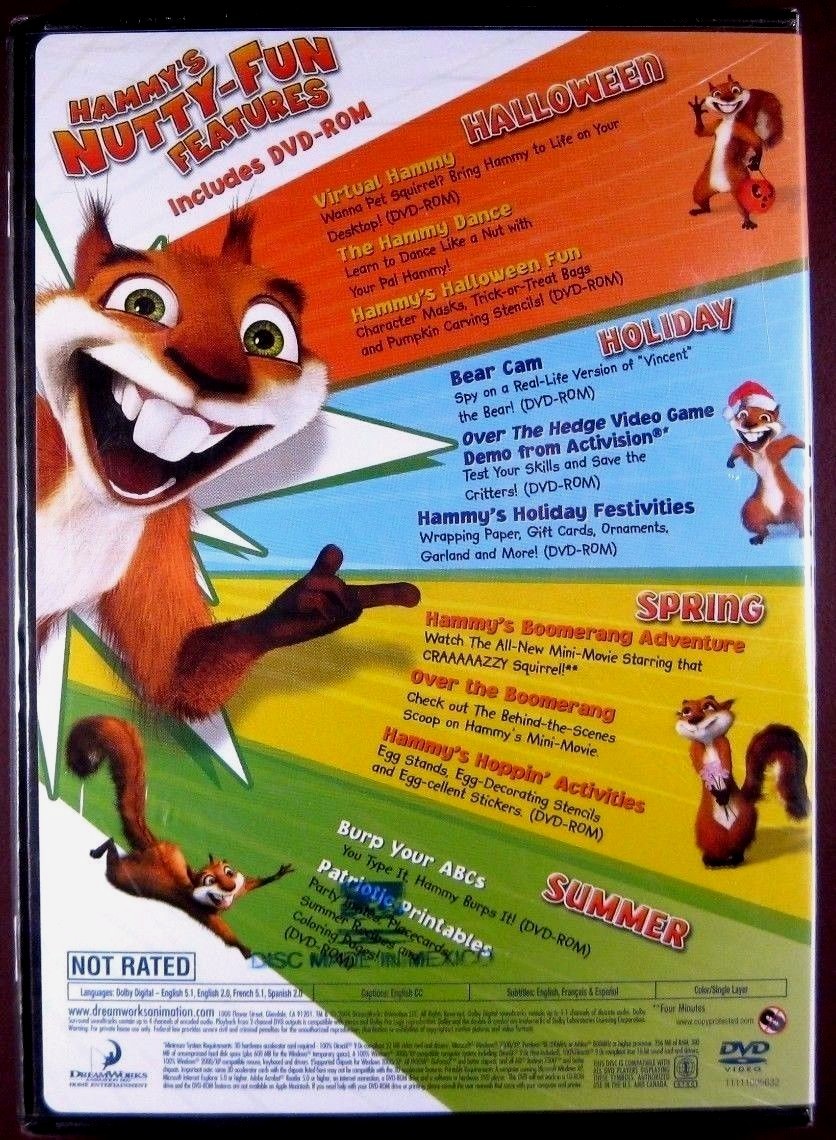 Hammy's Nutty-Fun (Kids New DVD + DVD-ROM) DreamWorks FUN FUN FUN! Free ...