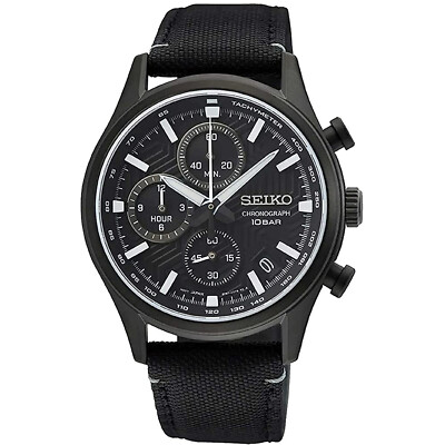 Seiko Men's Classic Black Dial Watch - SSB421P1 | eBay