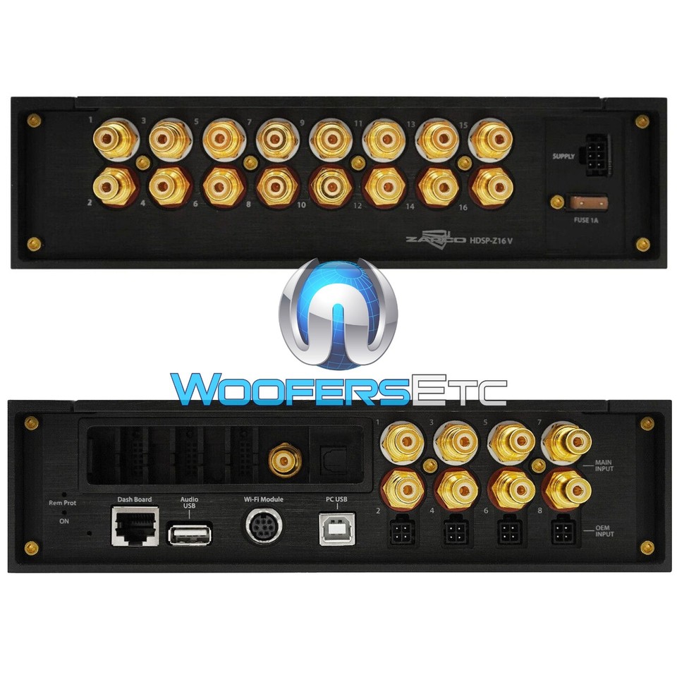 ZAPCO HDSP-Z16 V AD-16GA 16-CHANNEL DSP HD PLAYER 8 ANALOG INPUTS & 16 ...