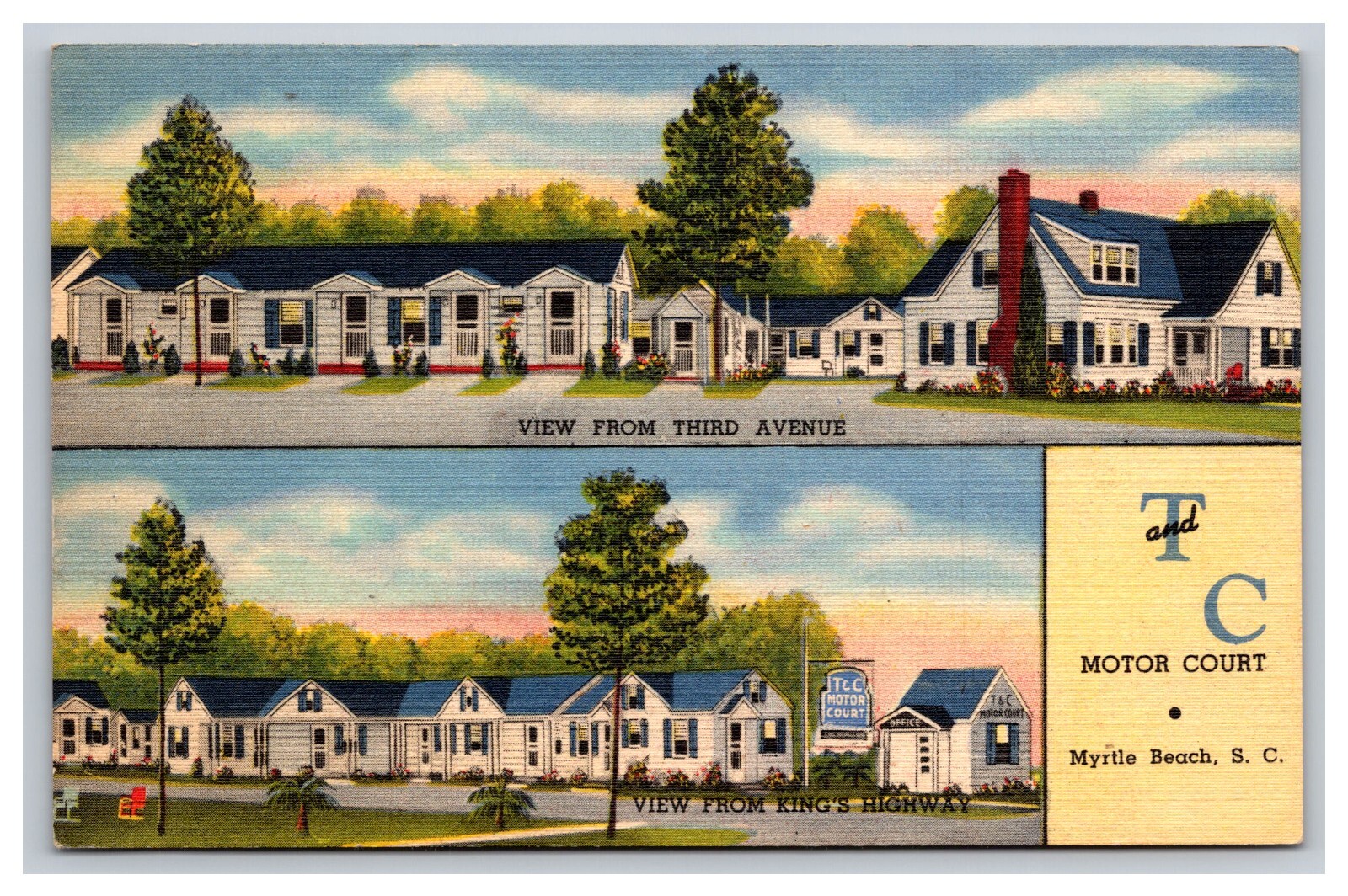 T and C Motor Court, Myrtle Beach South Carolina SC Postcard | eBay