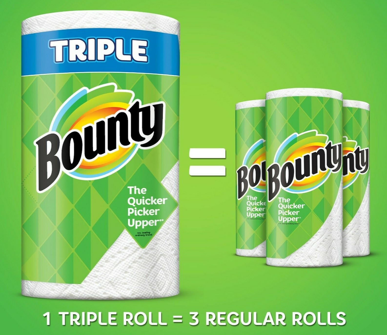 Bounty BULK Paper Towels 8 TRIPLE = 24 REGULAR ROLLS ABSORBANT Sturdy ...