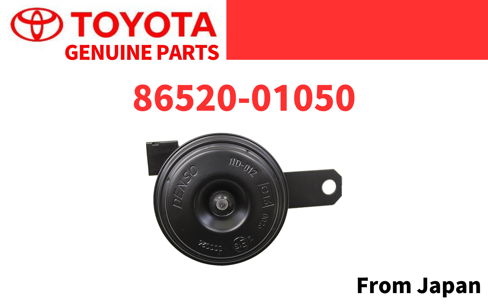 TOYOTA GENUINE COROLLA LOW PITCHED HIGHLANDER HORN 86520-01050 OEM | eBay