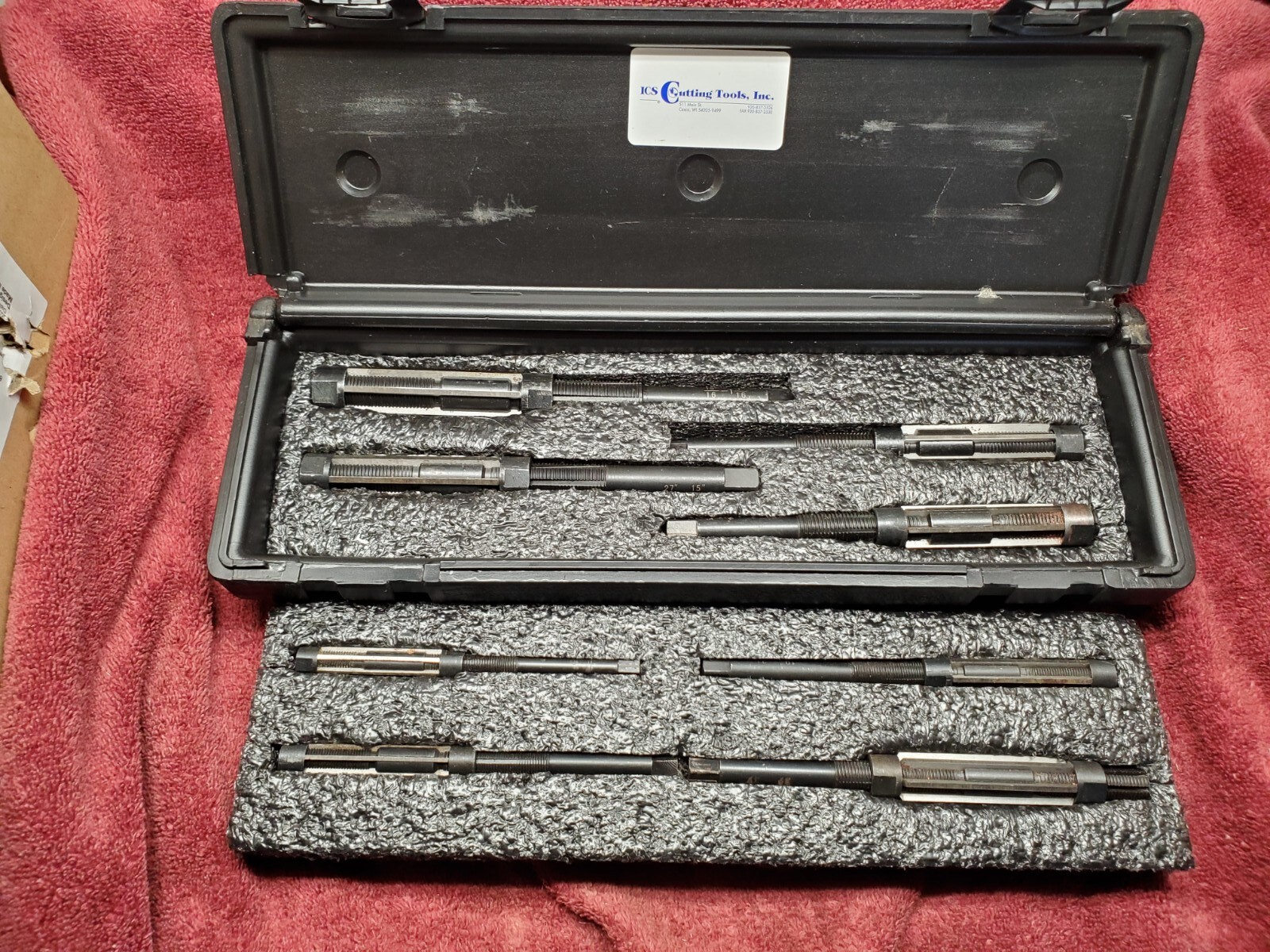 ICS Cutting Tools 8 Pc Set HSS Adjustable Hand Reamers ( 15/32"- 1-1/16 ...