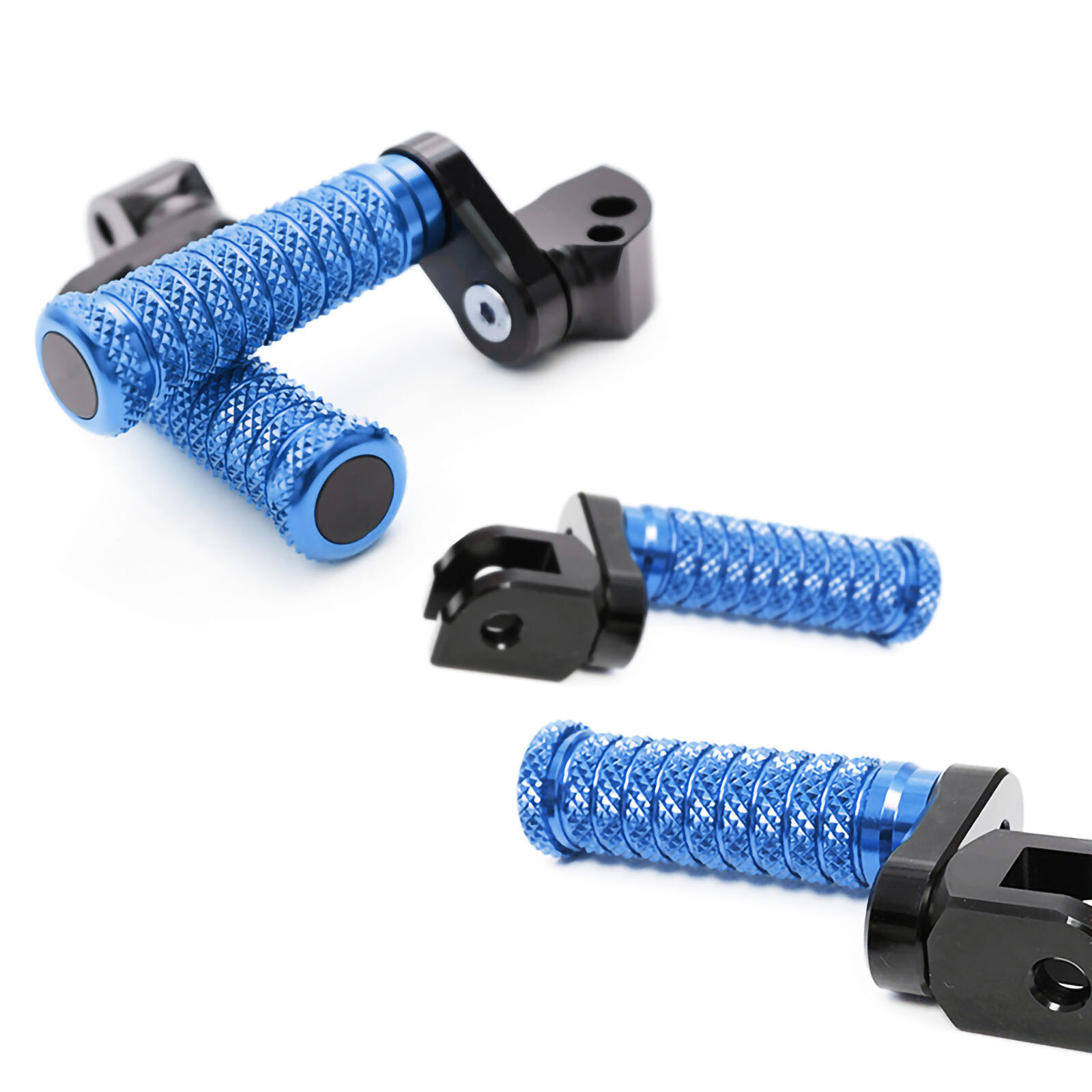 Blue POLE 1 inch Extended Front Rear Foot Pegs For FJR 1300 01-08 09 10 ...