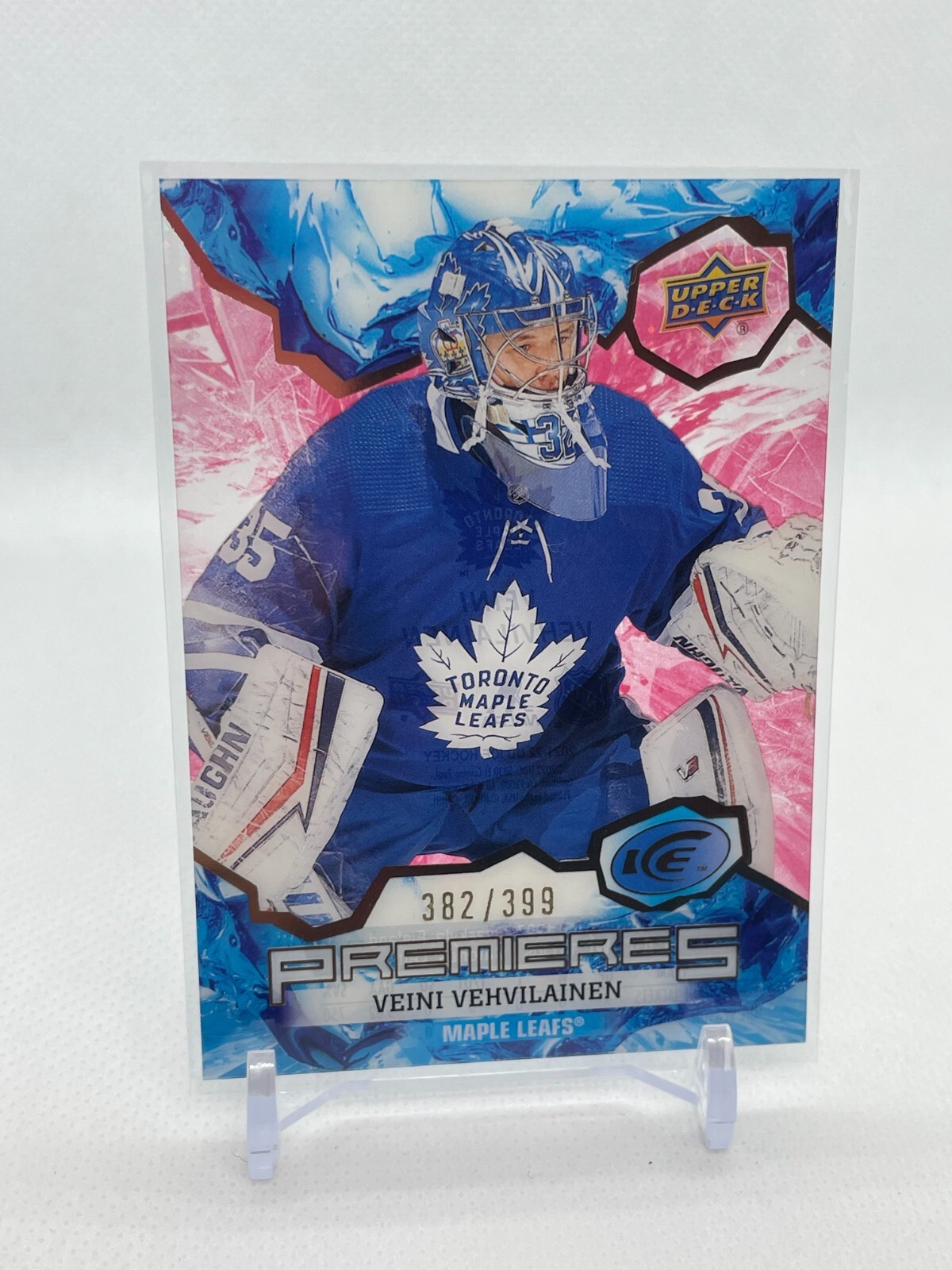 2021-22 Upper Deck Ice - Ice Premieres Red #166 Veini Vehvilainen /399 ...