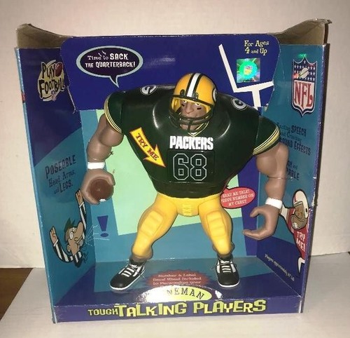 NEW - NFL - TOUGH TALKING PLAYERS PACKERS #68- - POSEABLE ACTION FIGURE ...