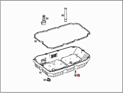 Genuine MERCEDES Oil pan to transmission housing Screw with feature ...