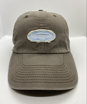 Life Is Good Cap Hat Adult Adjustable Brown 100% Cotton | eBay