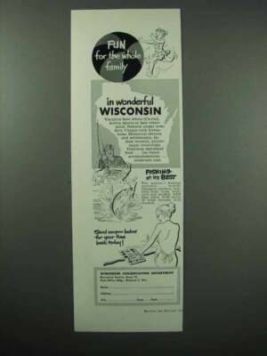 1952 Wisconsin Tourism Ad - Fun For Whole Family | eBay