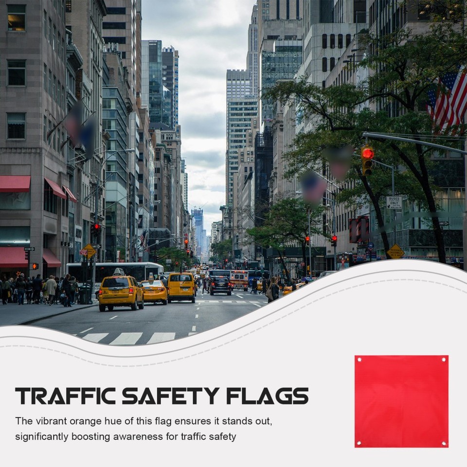 4pcs Heavy Duty Pvc Traffic Flags Plastic Safety Warning Flag For ...