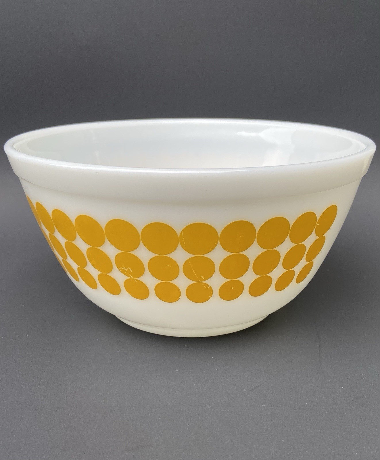 Vintage Pyrex Yellow Polka Dot 402 Nesting Mixing Bowl 1-1/2 QT | eBay
