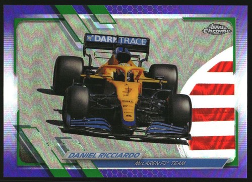 2021 Topps Chrome Formula 1 Purple Green Ref 100 Daniel Ricciardo F1 ...