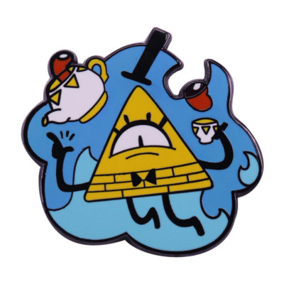 Gravity Falls Bill Cipher Demon Teapot 1.5" Lapel Enamel Pin @ US ...
