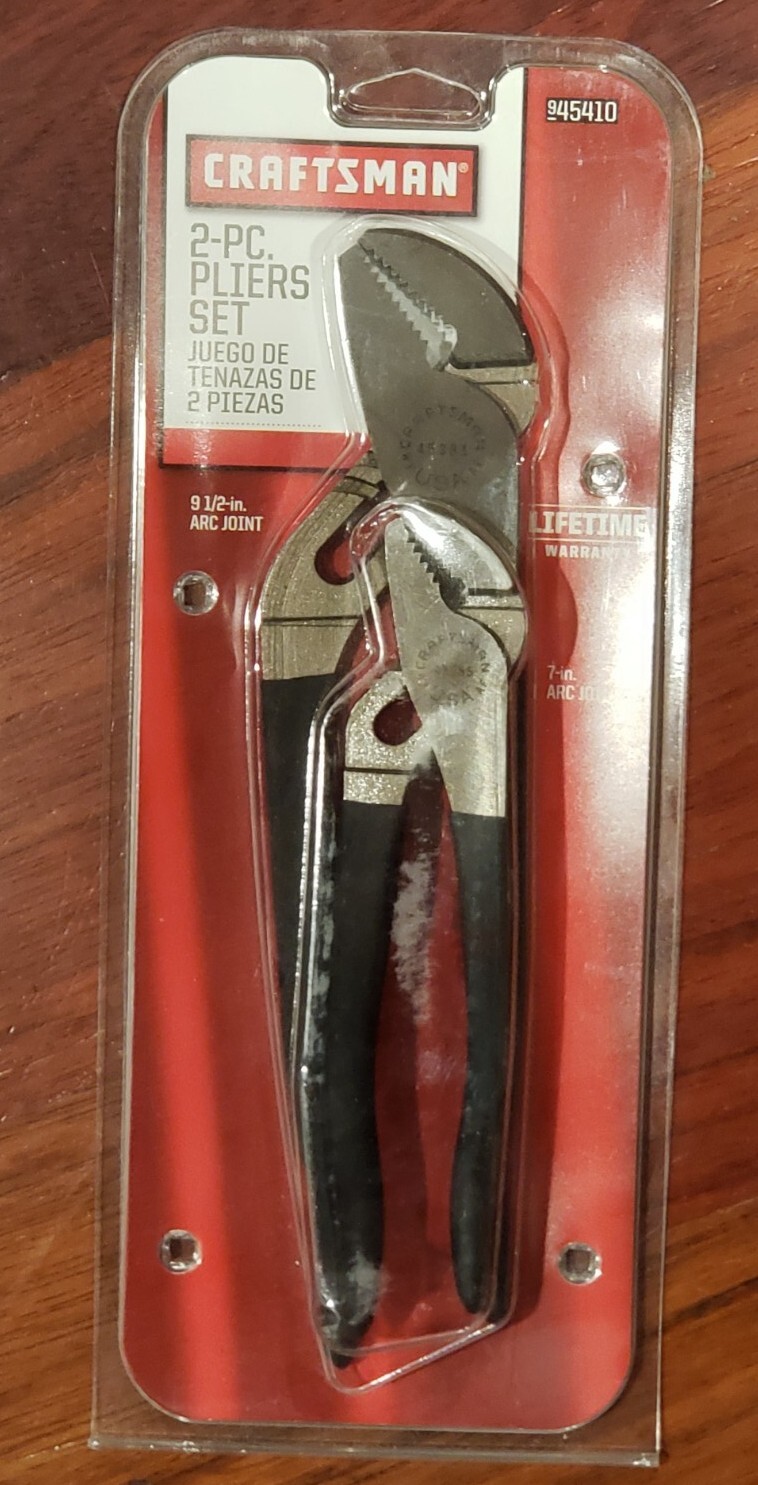 NOS Craftsman USA Arc Joint Adjustable Pliers Set 45410, 7" and 9 1/2 ...