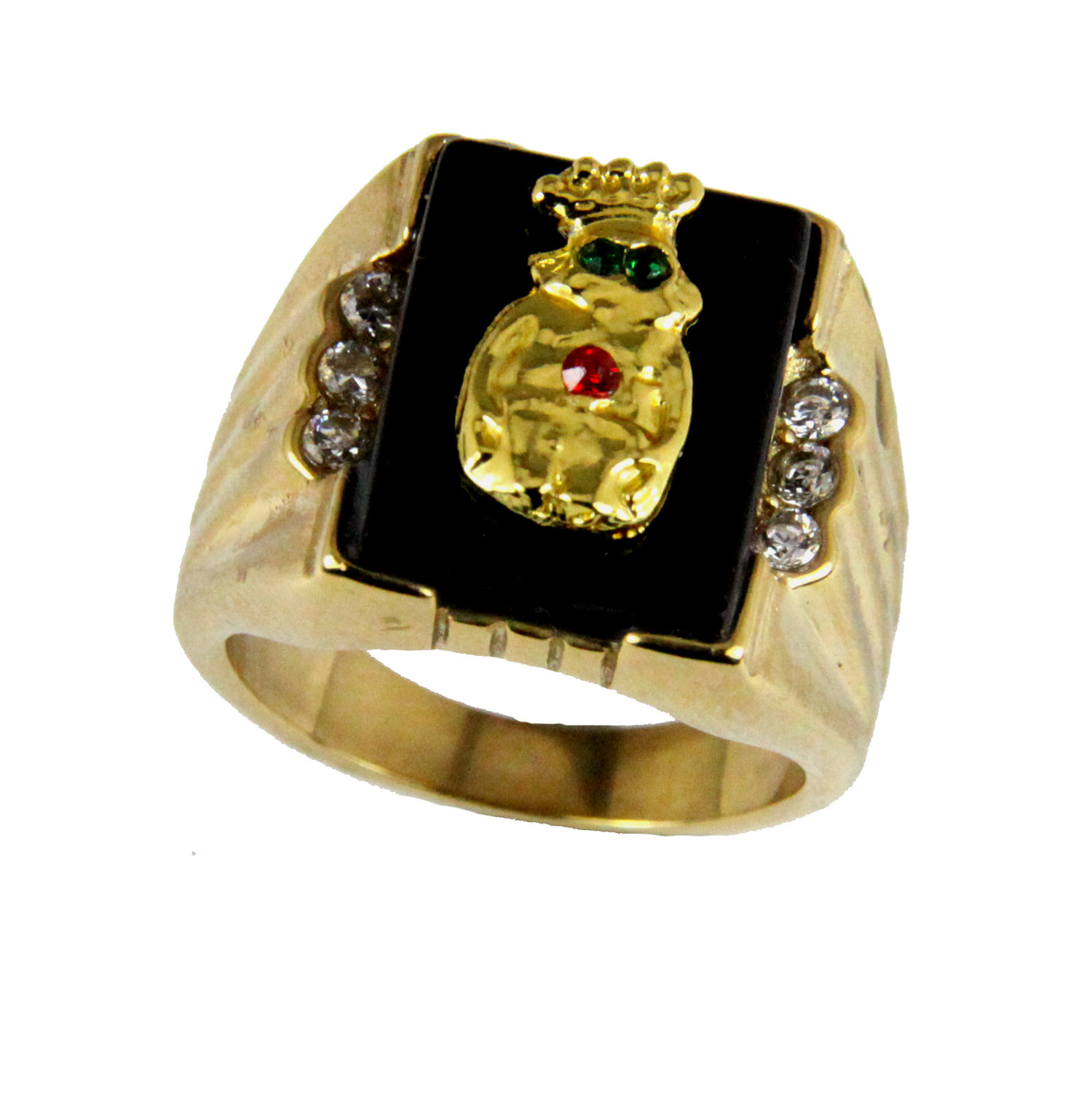 T22 Royal Order of Jesters Ring ROJ Jester Billiken Shriner Mens Bling ...