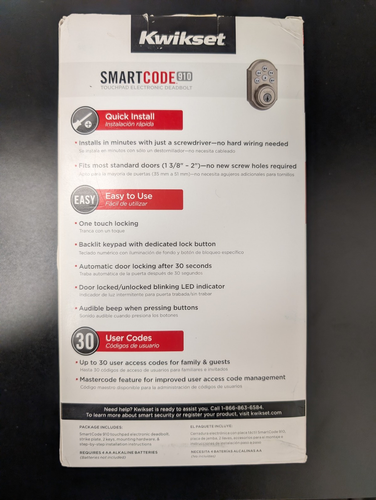 KwikSet SmartCode 910 Keypad Electronic Deadbolt Satin Nickel Smart ...