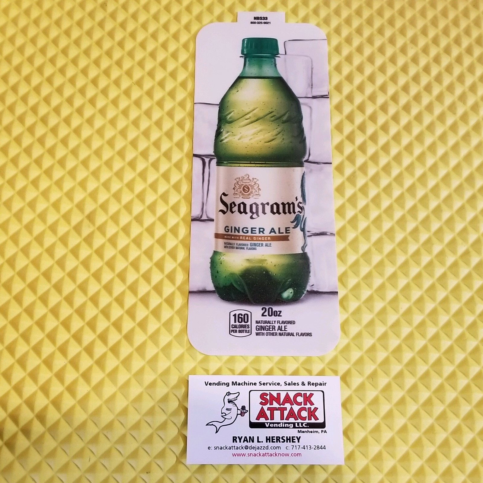 ROYAL VENDORS 660 SODA MACHINE "SEAGRAM'S GINGER ALE" 20oz BOTTLE VEND ...