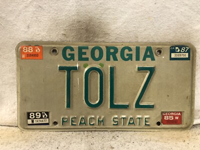 Vintage 1983 Georgia Vanity License Plate “TOLZ” | eBay