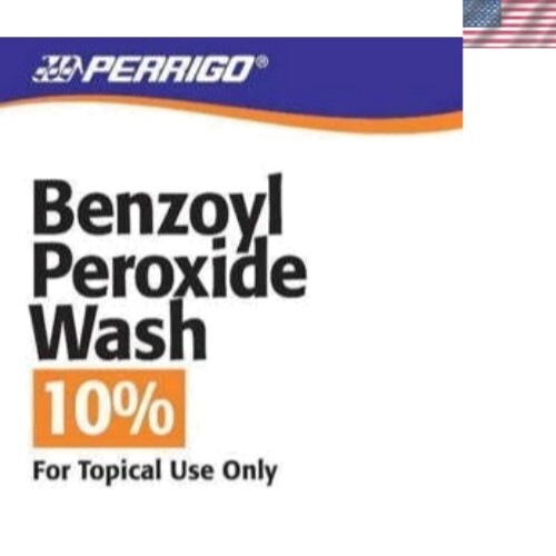 10% Benzoyl Peroxide Liquid Wash - 227g Acne Treatment in Convenient ...