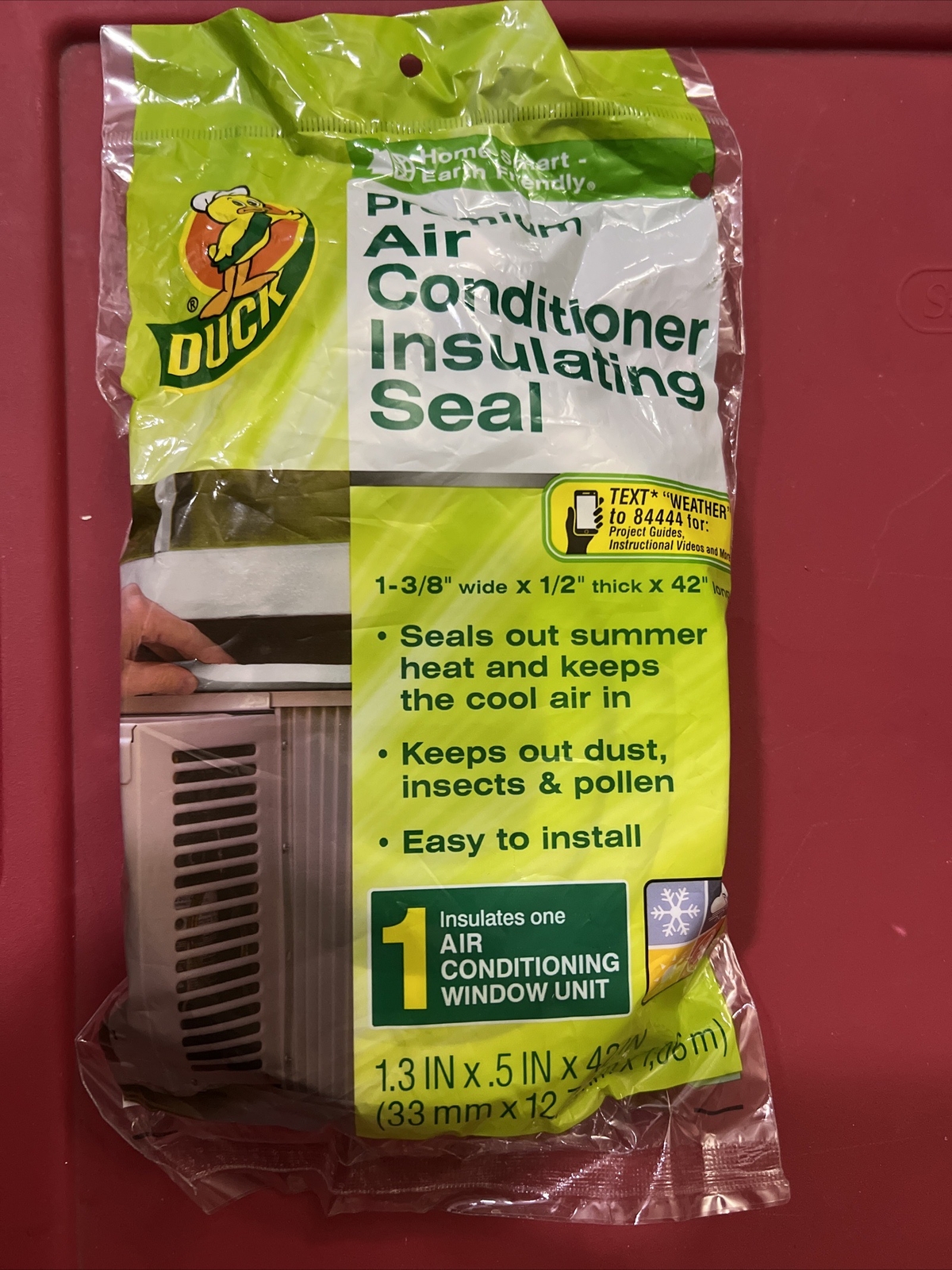 Duck Premium Air Conditioner Insulating Strip Seal Weather Heat Cool ...