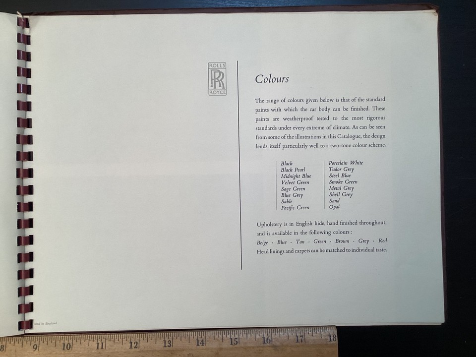 ROLLS ROYCE Silver Cloud II Car Sales Brochure | eBay