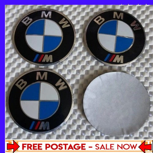 4x 65mm BMW Wheel Centre Cap Stickers – Blue Hub Alloy Rim Badge Decals ...