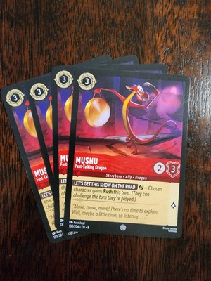 x4 Mushu - Fast-Talking Dragon - 130/204 - Common Lorcana Reign of Jafar M/NM | eBay