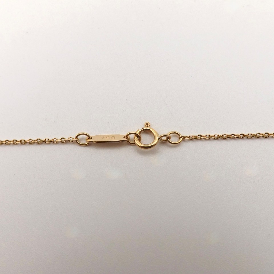 Tiffany Co Solid 18k Yellow Gold Cable Link Pendant Chain Necklace 16in ...