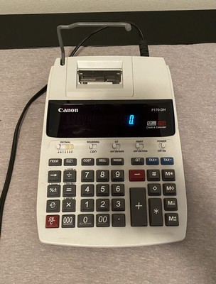 Canon P170-DH - 2 Color Printing Calculator w/ Clock & Calendar - Works ...