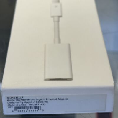 Genuine Apple Thunderbolt to Gigabit Ethernet Adapter A1433 MD463LL/A ...