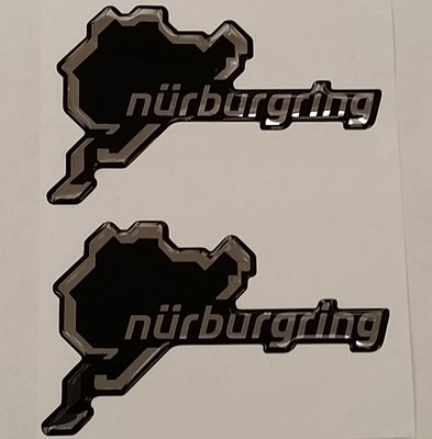 2x Nurburgring Track Logo Gel 3D Decal Exterior Badge Badges Stickers ...