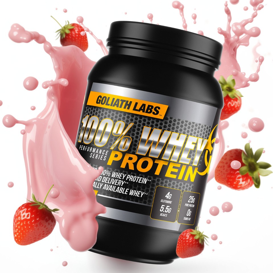 Whey Protein Powder 5LB Goliath Labs 68 Servings Muscle Mass Gain ...