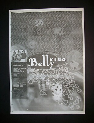 Belly King 1995 Poster Type Ad, Advert (Tanya Donelly, Throwing Muses ...