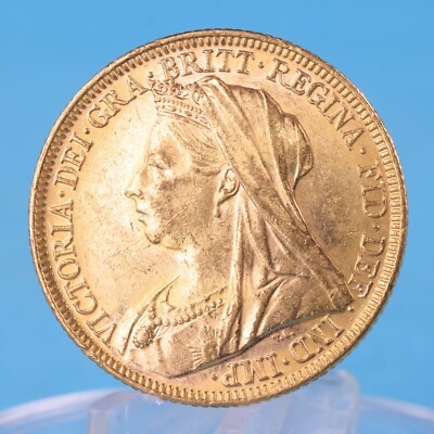 Australien 1 Sovereign 1899 M Melbourne Victoria Schleier 7,99 g 917 ...