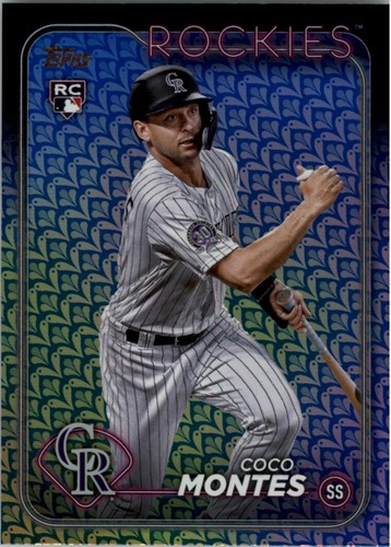 2024 Topps Holiday Variation #92 Coco Montes RC Rookie Rockies Blaster ...