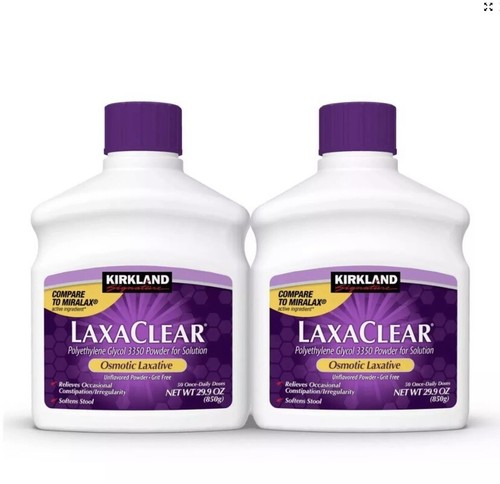 2-Pack Laxative Polyethylene Glycol Kirkland Signature LaxaClear 100 ...