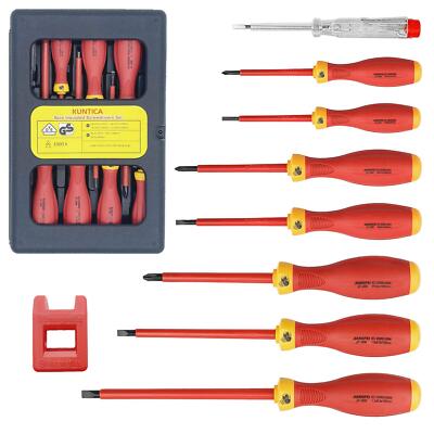 Insulated Screwdriver Set 1000V Insulated Electrician Screwdriver, 9 ...