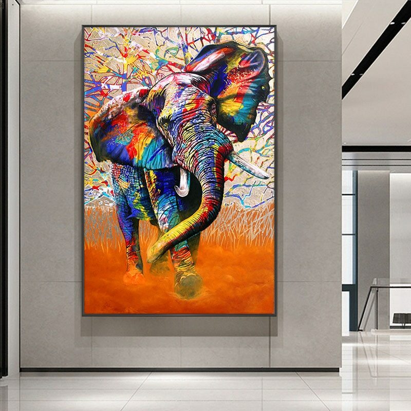 Colorful Elephant Print