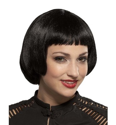 Flapper Sassy Black 1920s Gatsby Short Bob Cabaret Womens Costume Wig ...