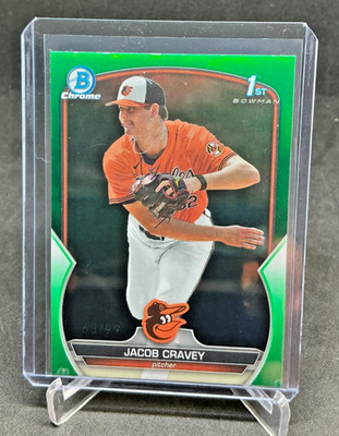 2024 Bowman Chrome JACOB CRAVEY 1st RC Green Refractor 63/99 Orioles | eBay
