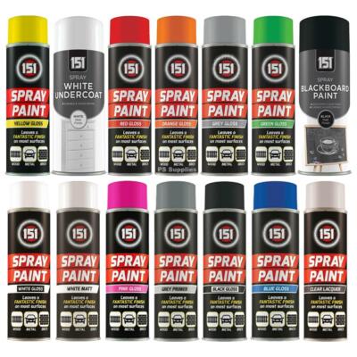 151 All Purpose Spray Paint Aerosol Auto Car Matt Gloss Metal Wood ...