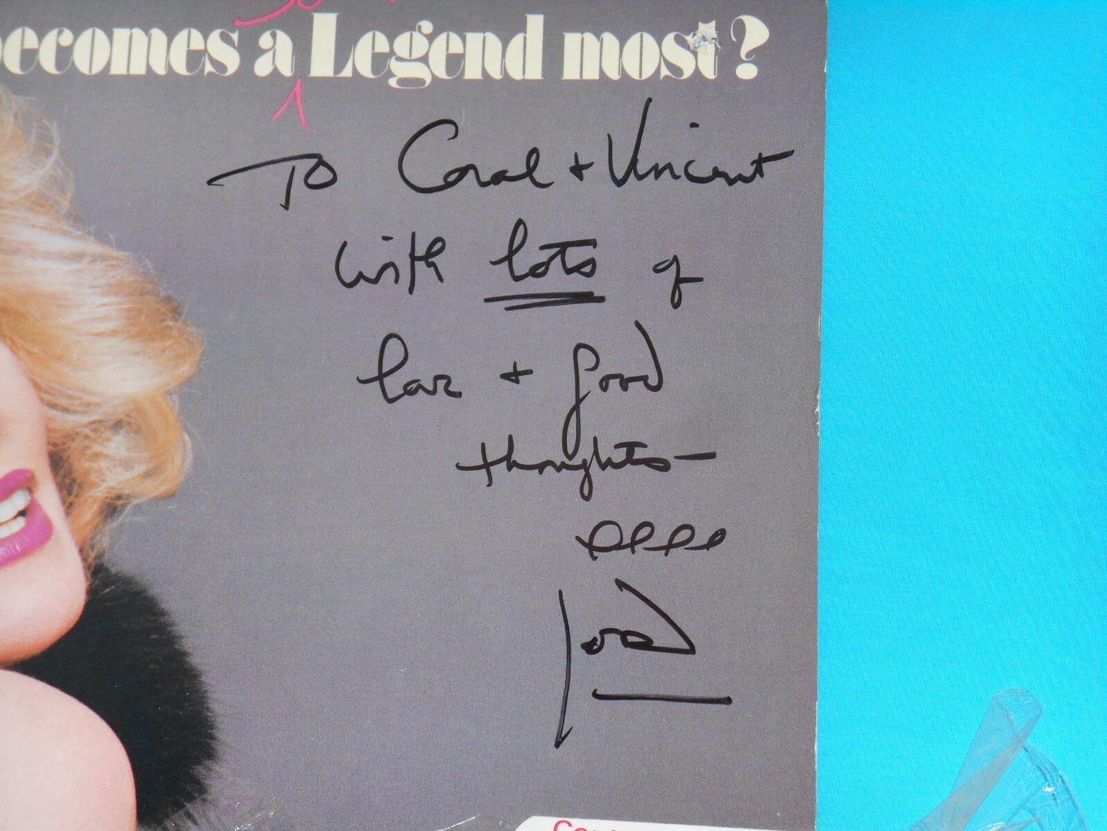 original JOAN RIVERS autograph signed record LP to Vincent Price ...