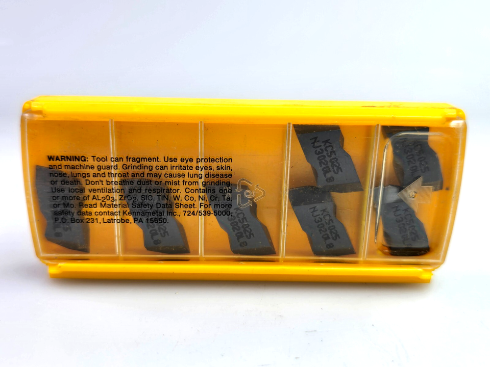 Kennametal NJ3020L8 KC5025 Carbide Top Notch Threading Inserts (Box of ...