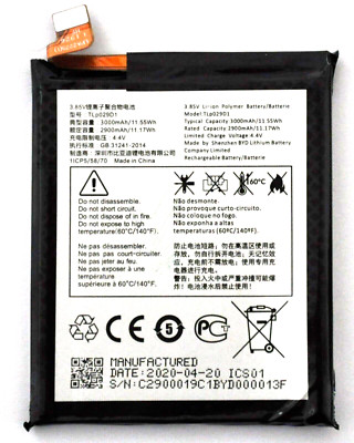 OEM TRACFONE TCL A2 A507DL REPLACEMENT BATTERY TLp029D1 3000mAh 11.55Wh ...