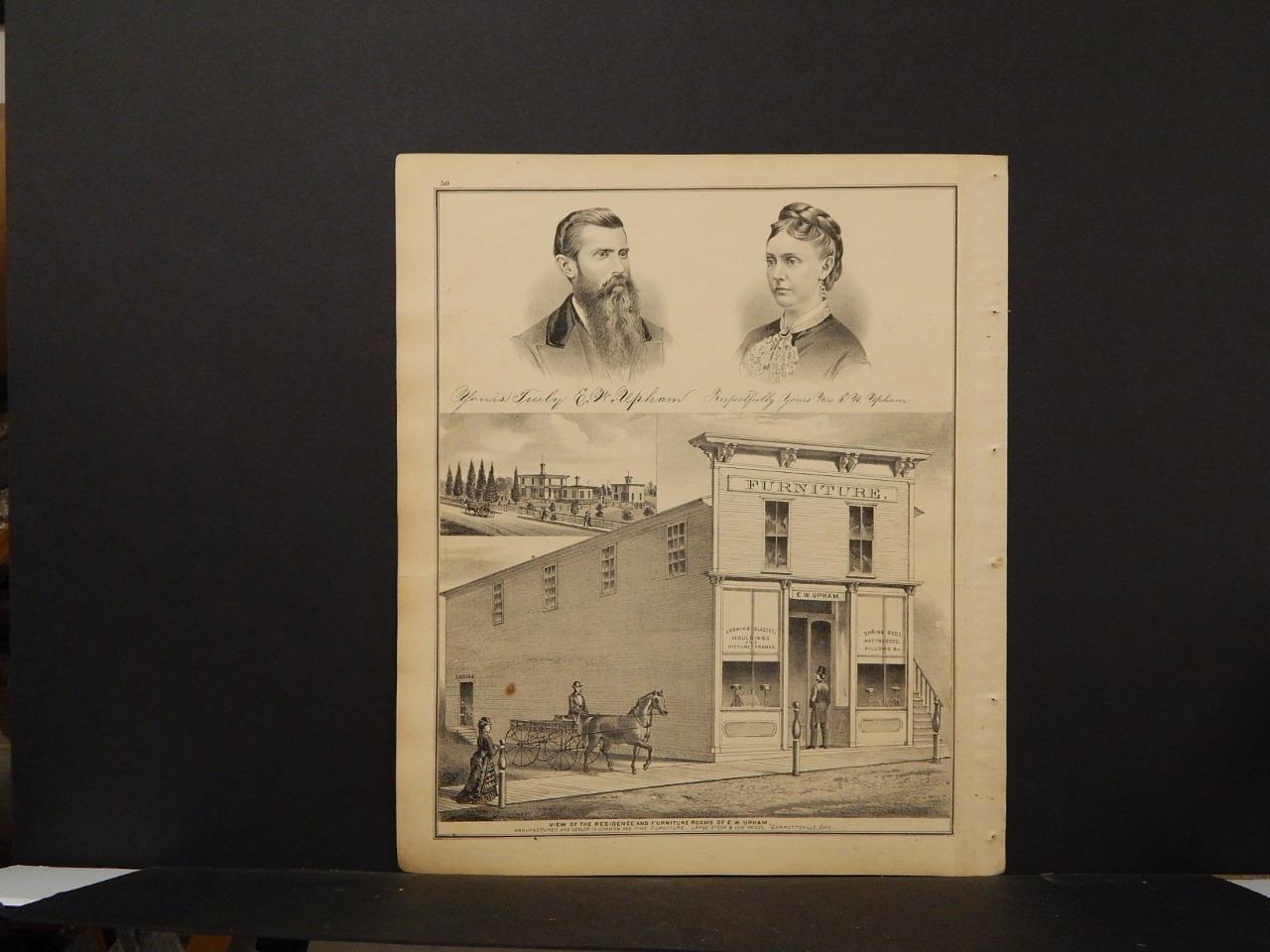 Ohio, Portage County Map, 1874, Garretsville, Randolph, Atwater Station ...