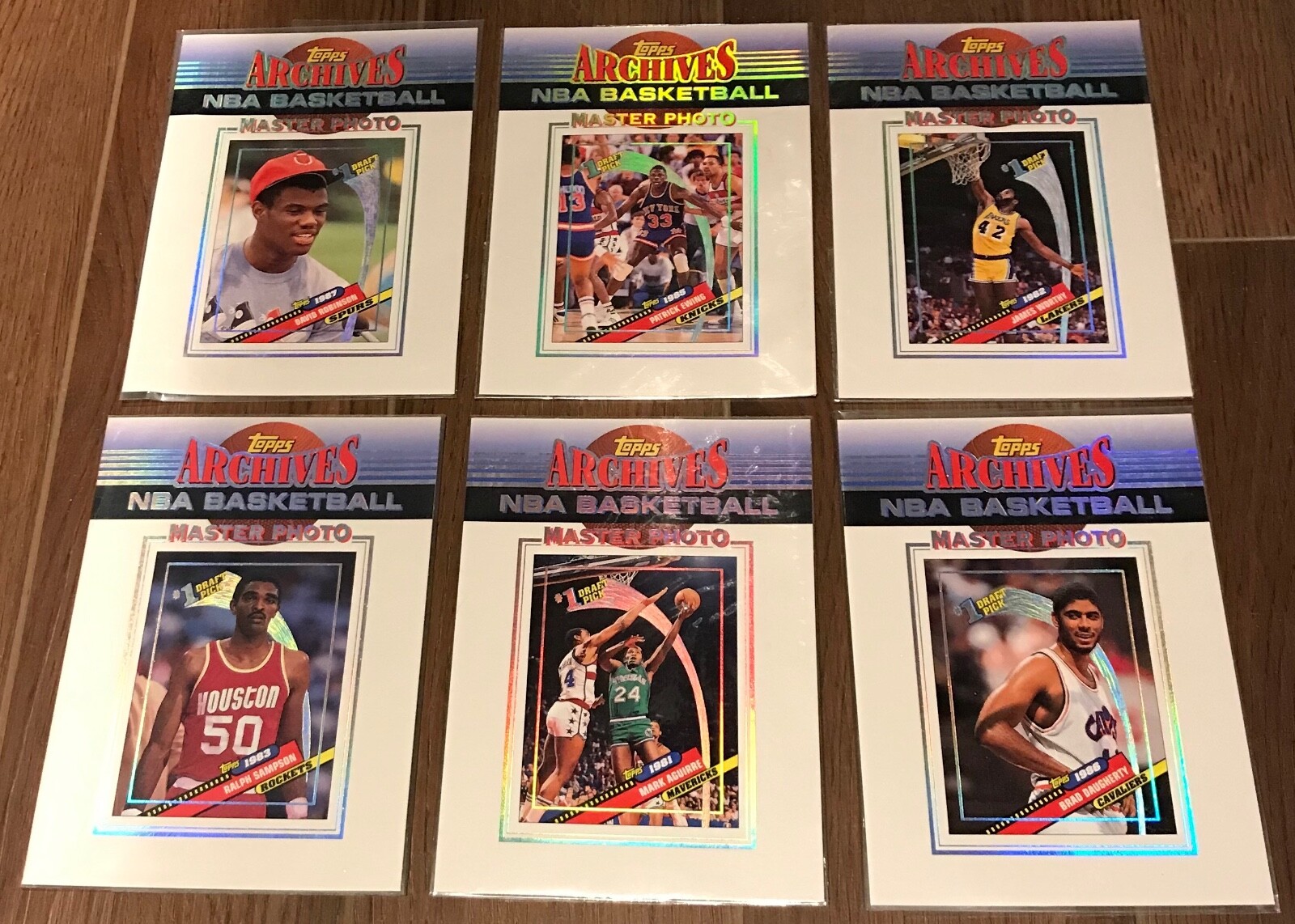 1993 Topps Archives NBA Basketball Master Photos 5"x7" Lot of 6 #1 ...