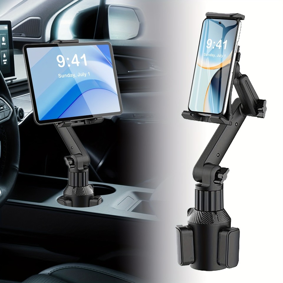 Universal Car Mount Car Cup Holder Phone Stand For 4"-13Inch iPhone ...
