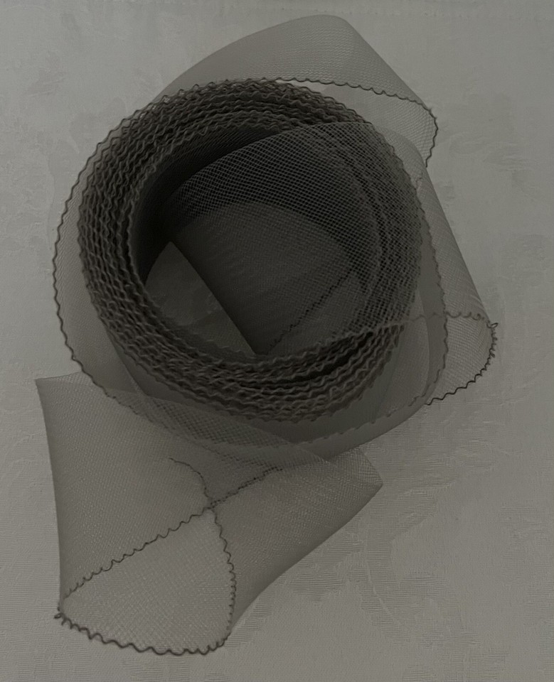 MILLINERY 3” width Horsehair Braid Crinoline Trim GRAY • 9+ Yards Piece ...