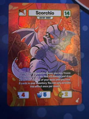 Neopets Battledome TCG 25th Anniversary TEXTURED FOIL Robot Scorchio | eBay
