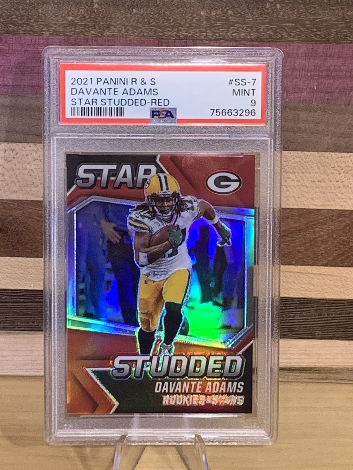 2021 Rookies & Stars Davante Adams Star Studded Red Prizm /99 PSA 9 Low ...